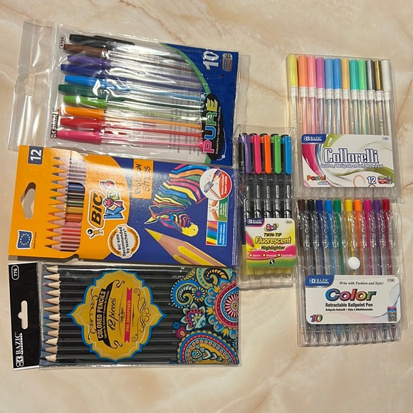 BIC | Office | Nwt 6pc Coloring Utensils Bundle | Poshmark